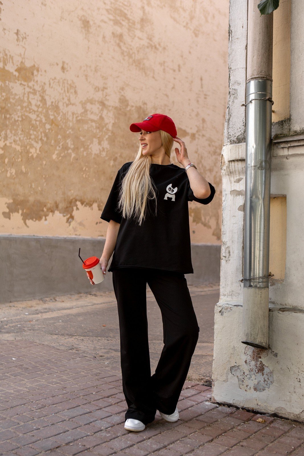 Костюм брючный 004 черный USOVA купить в интернет магазине Велесмода